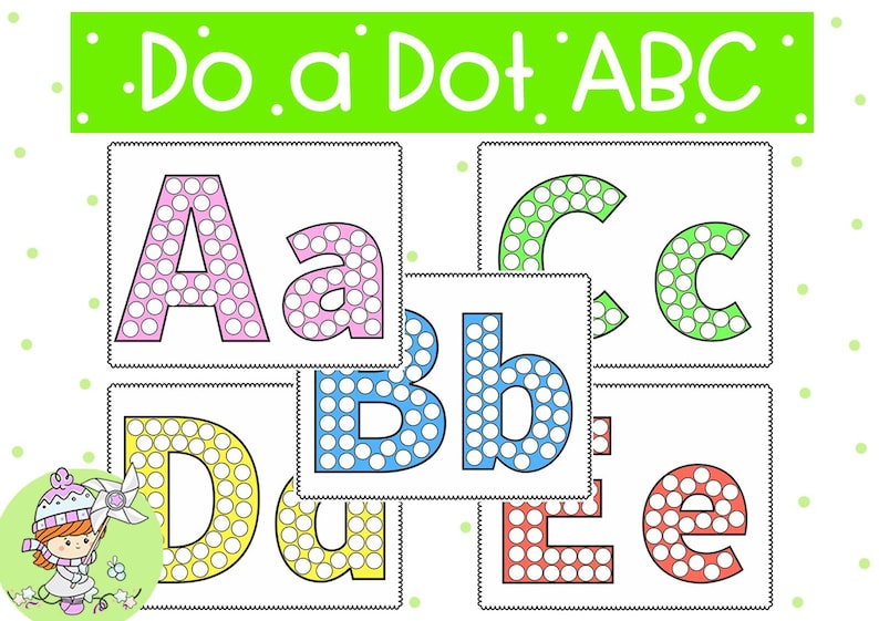 Alphabet Do a Dot Pages, ABC, Dot Markers Sheets, Do-a-dot Painting ...