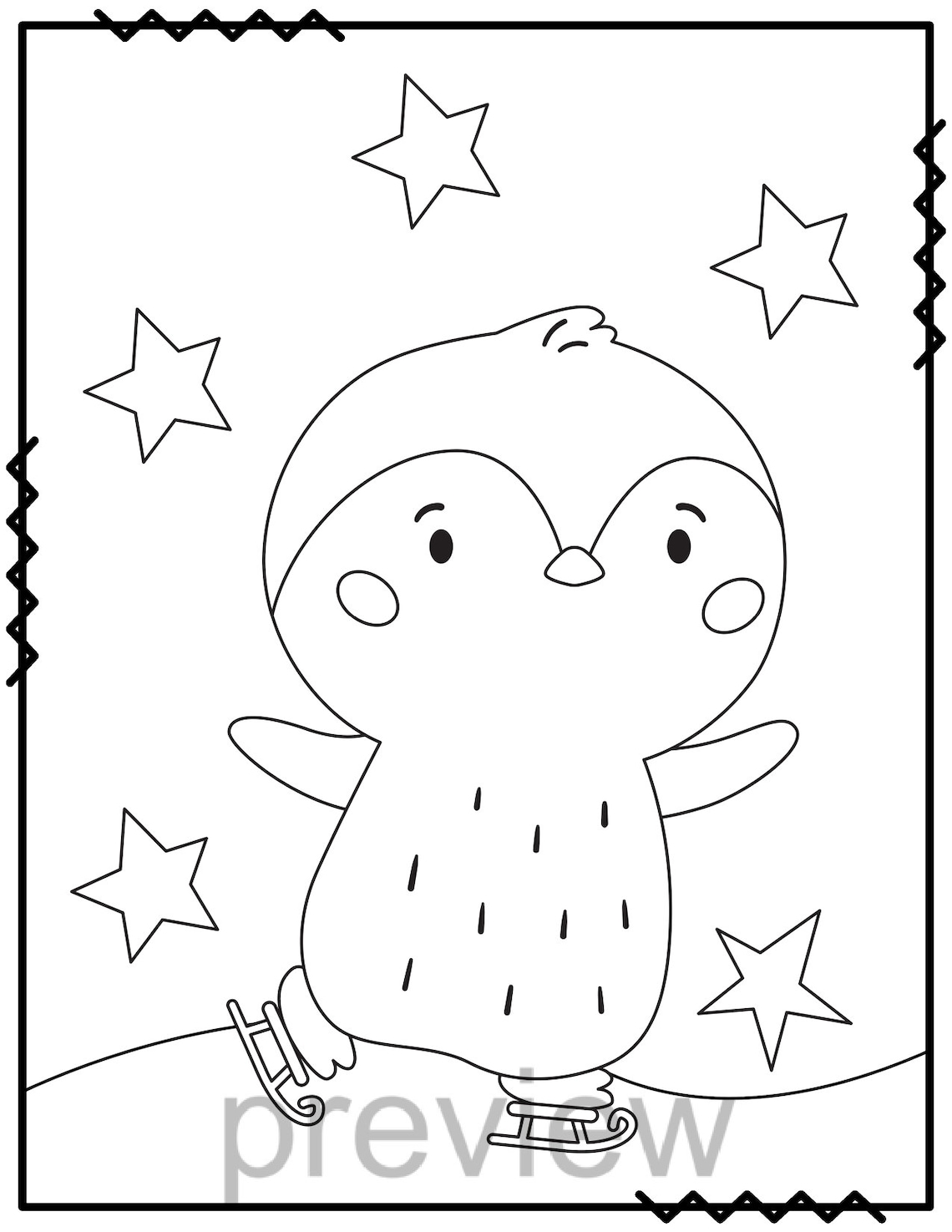 Christmas Animals Coloring Pages Printables for Kids | Winter Coloring ...