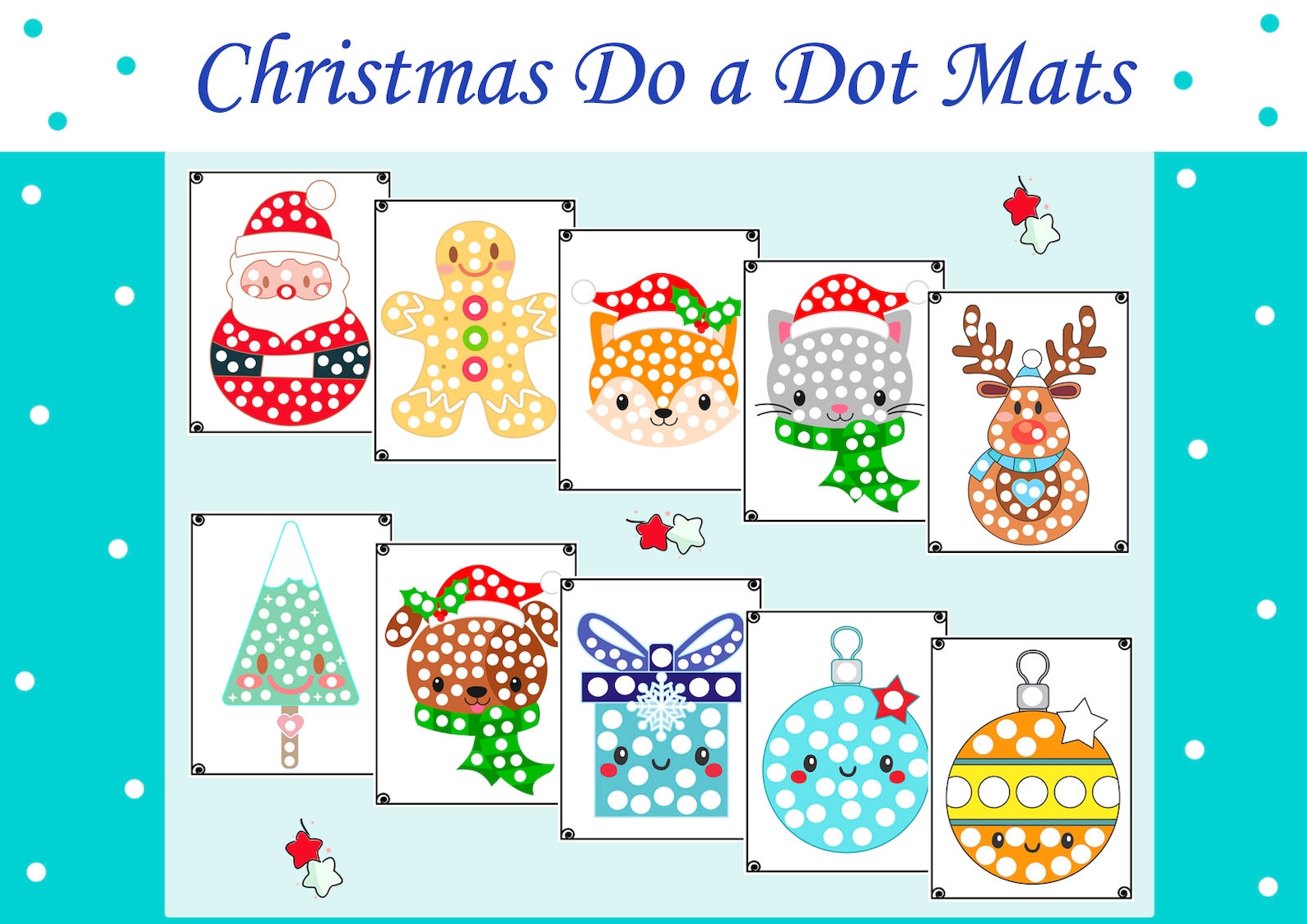 Christmas Do a Dot Mats Printable Christmas Activities for Kids Fine ...