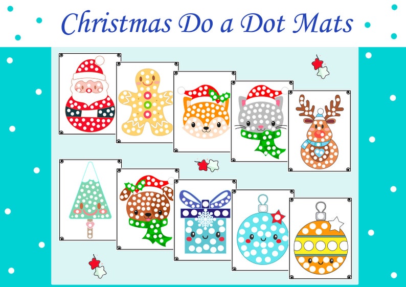 Christmas Do a Dot Mats | Printable Christmas Activities for Kids ...