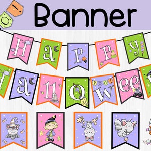 Halloween Printable Bunting Banner | Halloween Party Decoration ...
