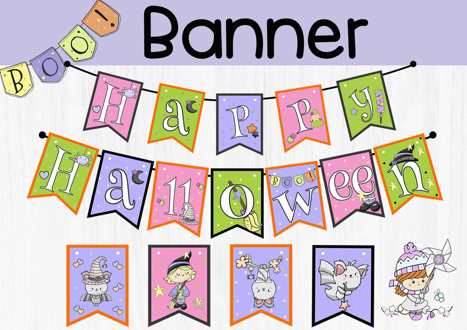 Halloween Printable Bunting Banner | Halloween Party Decoration ...