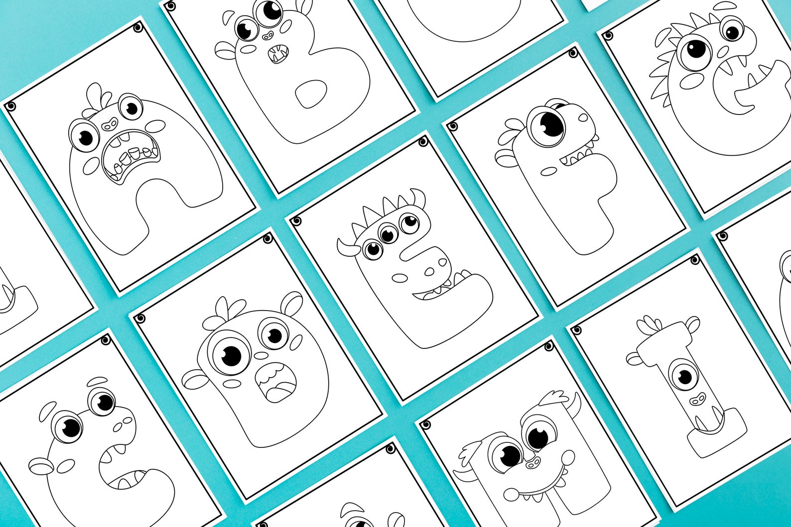 Monster Alphabet Coloring Pages | ABC Coloring Sheets | Printable ...