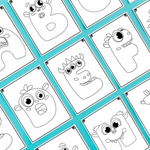 Monster Alphabet Coloring Pages | ABC Coloring Sheets | Printable ...