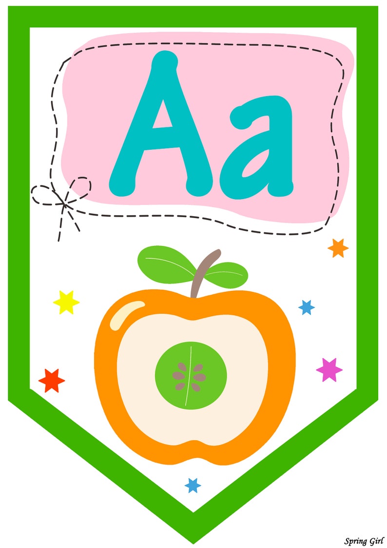 Alphabet Posters Banners for Classroom Decor Back to School Short and ...