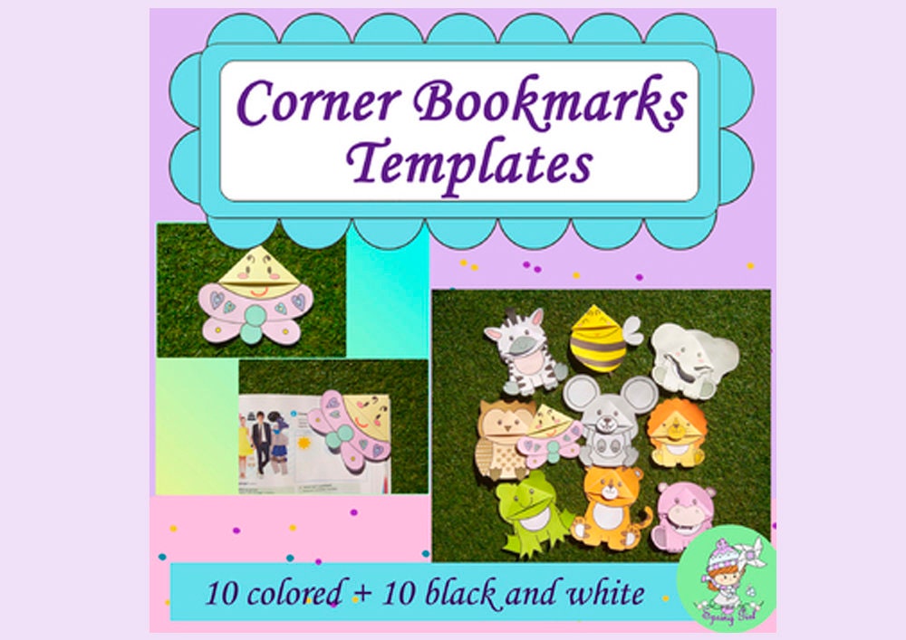 Paper Craft DIY: Corner Bookmarks Printables Templates | Activities for ...