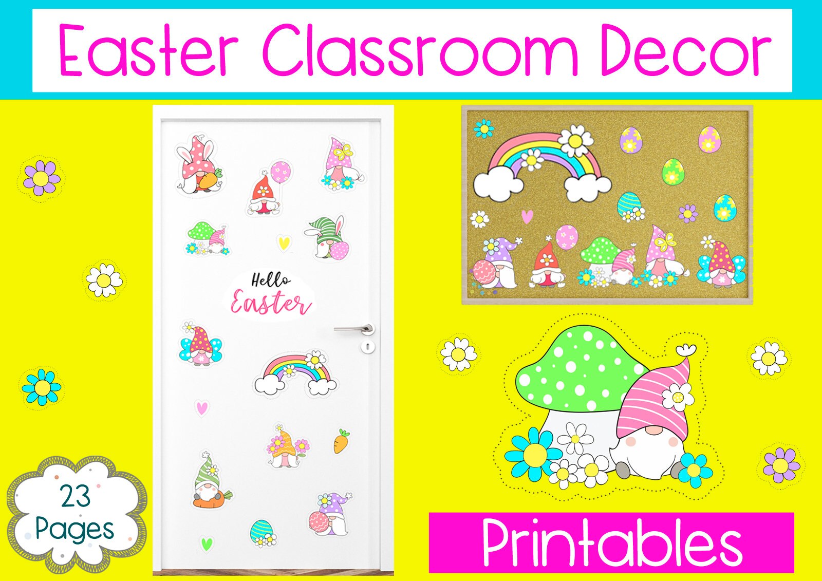 Easter Bulletin Board Spring Classroom Decoration Printables Digital ...