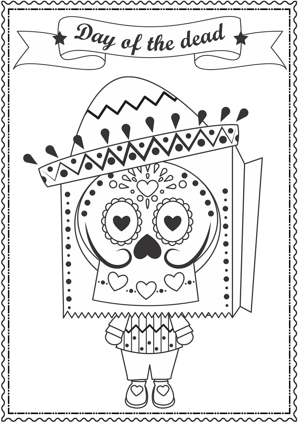 Day of the Dead/dia De Los Muertos Coloring Pages | Etsy