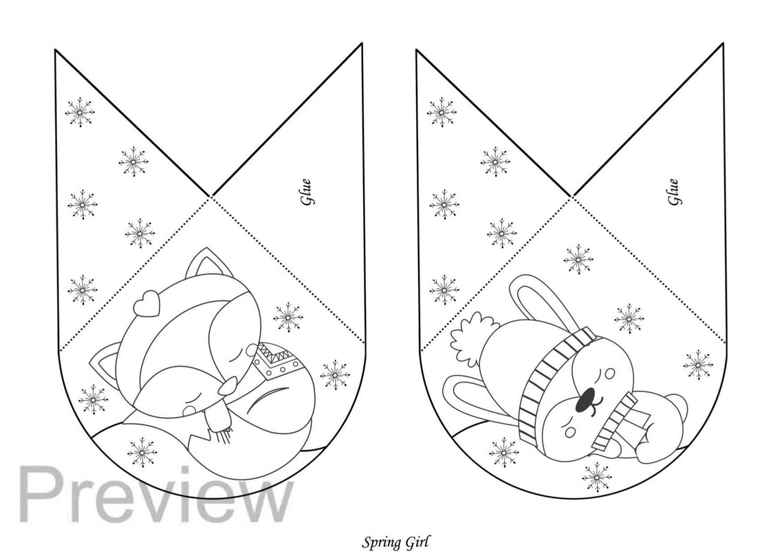 Corner Bookmark Printable Templates Christmas Activities for Kids ...