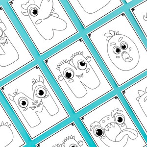 Monster Alphabet Coloring Pages | ABC Coloring Sheets | Printable ...