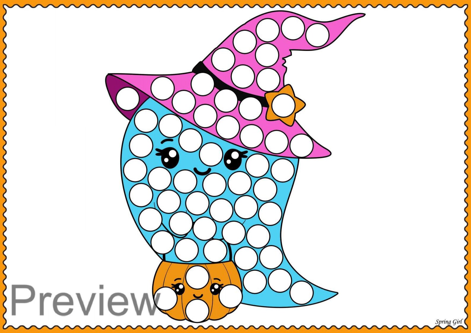 Halloween Do a Dot Mats - Etsy