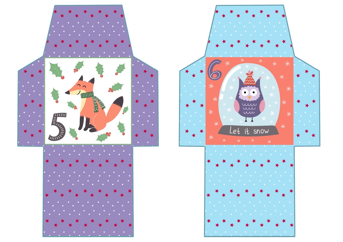 Advent Calendar Number Envelopes, Christmas Calendar, Countdown ...