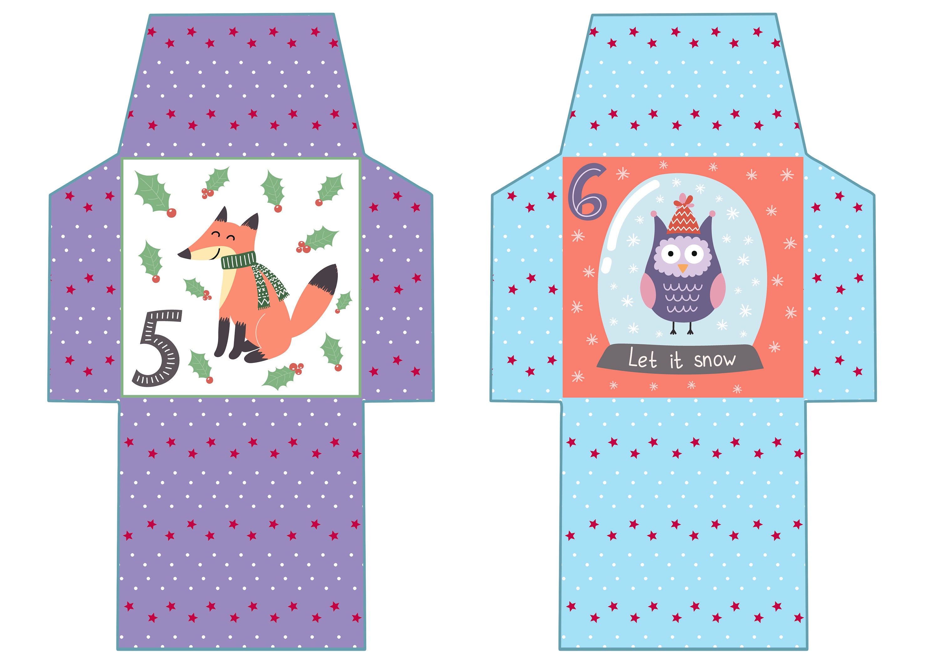 Advent Calendar Number Envelopes, Christmas Calendar, Countdown ...