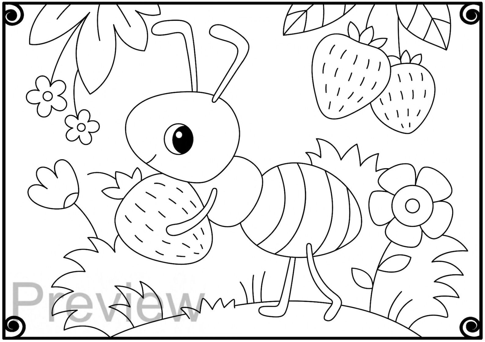 Bugs Coloring Pages Insects Printable Coloring Sheets Spring Activities ...