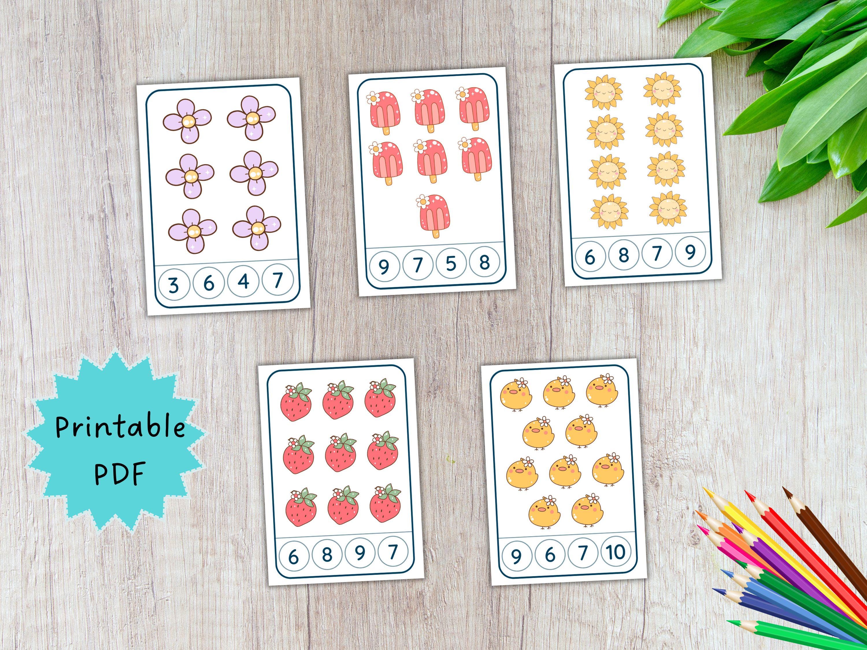 Spring Math Clip Cards | Printable PDF | Fun Learning Activity for Kids ...