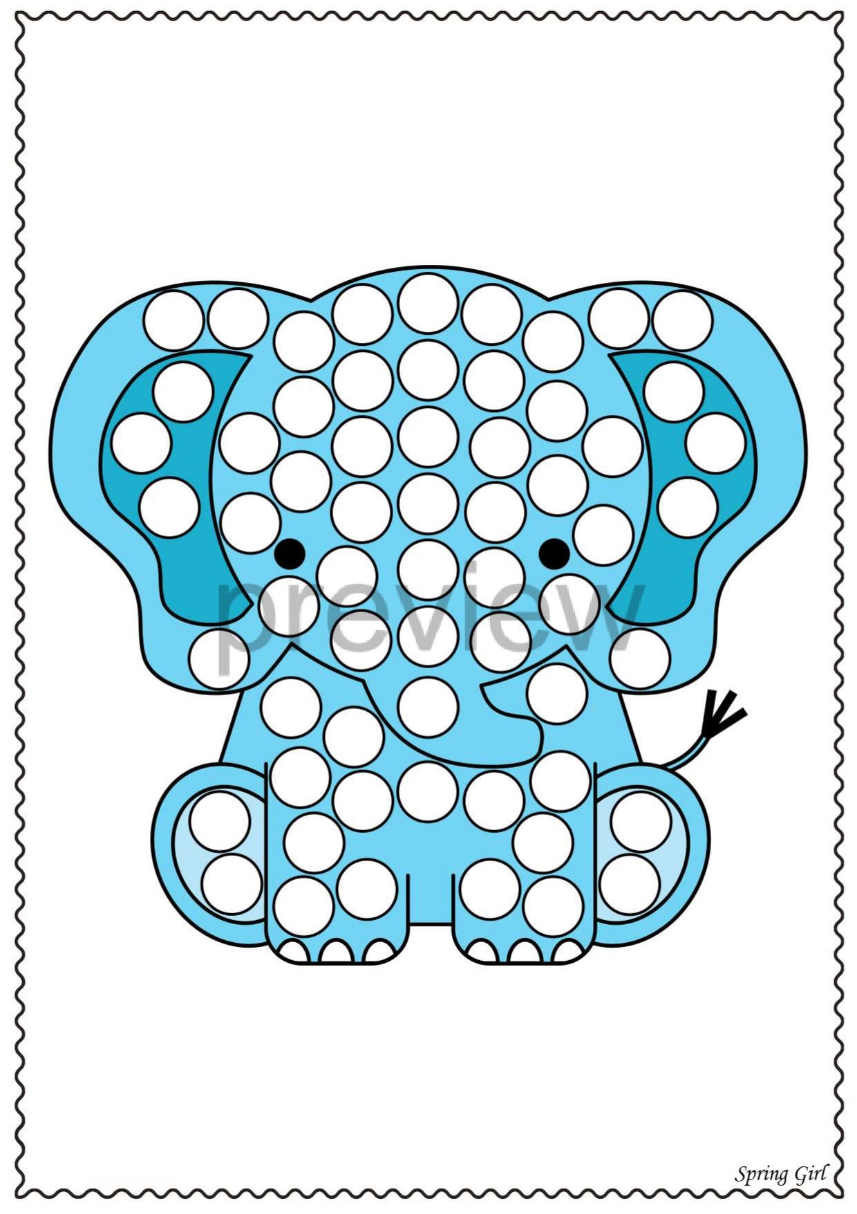 Do a Dot Mats Sheets Kids Animals Do-a-dot Painting Dot Marker ...