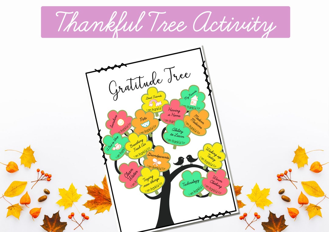 Thanksgiving Activity: Gratitude Tree | Printable Thanksgiving Craft ...