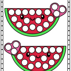 Dot Markers Summer Worksheets | Do a Dot Printables Mats for Toddlers ...