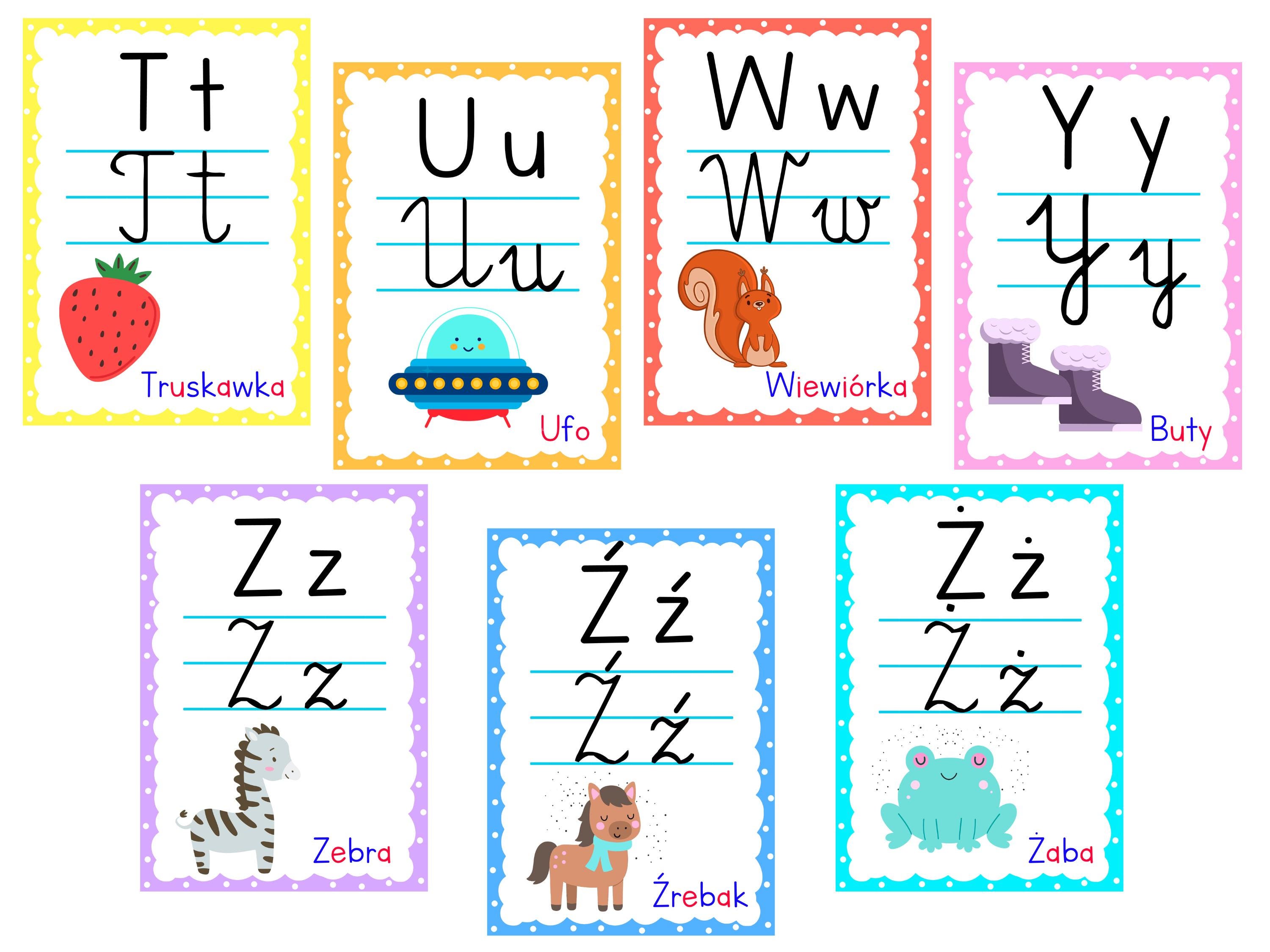 Polish Alphabet Flash Cards | Polski Alfabet | Printable PDF Posters ...