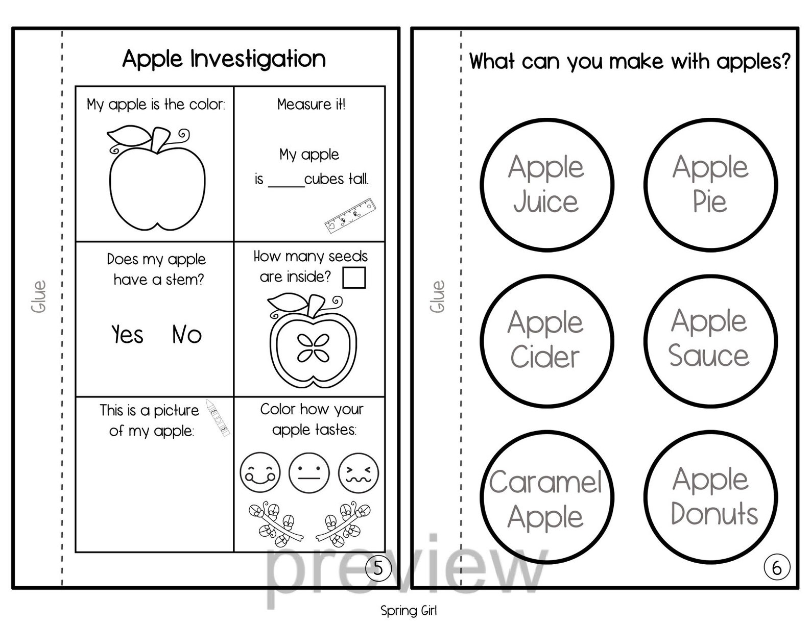 Apple Life Cycle Mini Book | Apple Day Lesson Unit | Apple Unit Study ...