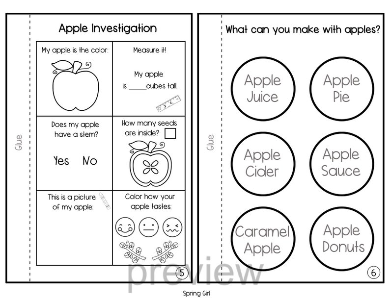 Apple Life Cycle Mini Book Apple Day Lesson Unit Apple Unit Study Fall ...