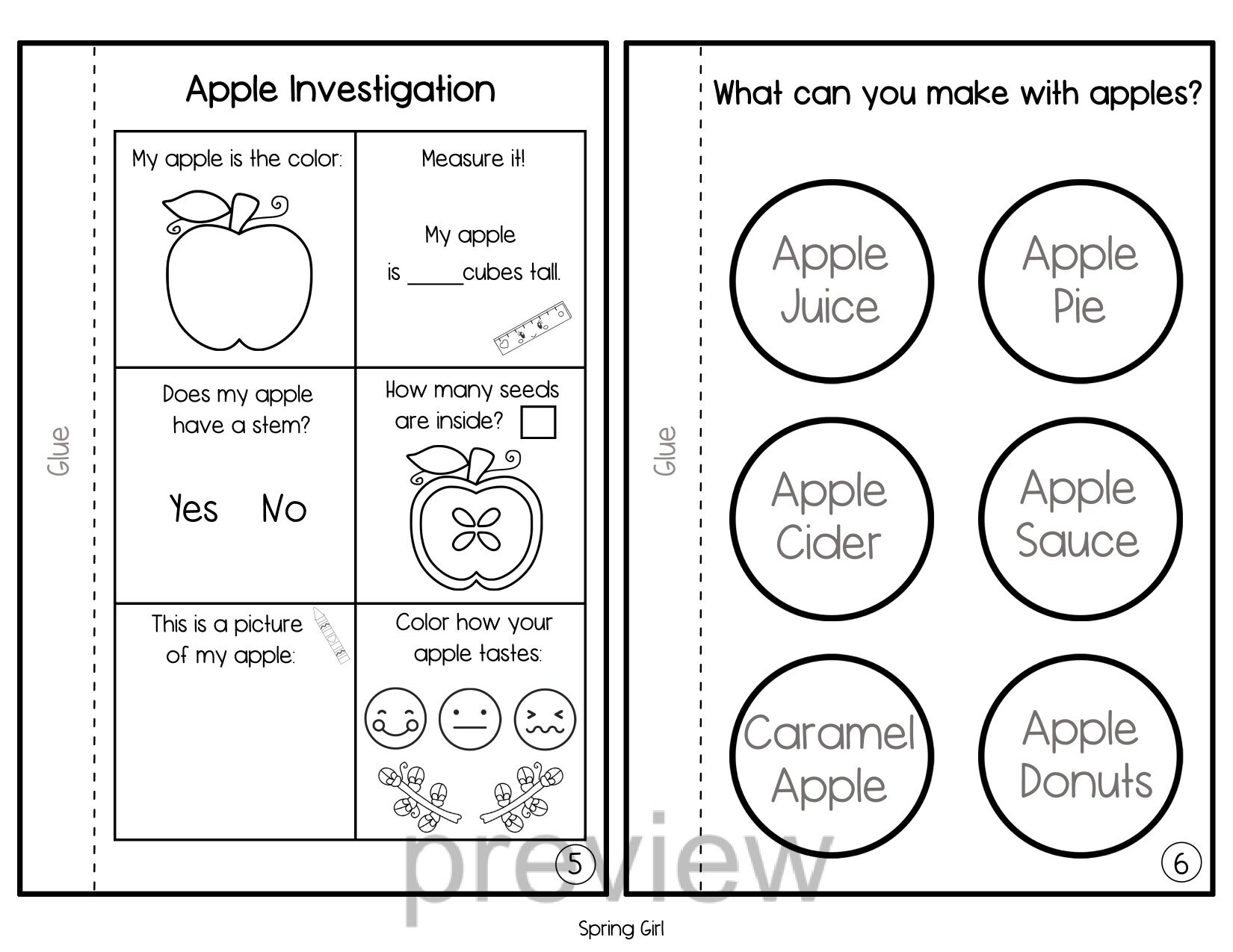 Apple Life Cycle Mini Book Apple Day Lesson Unit Apple Unit Study Fall ...