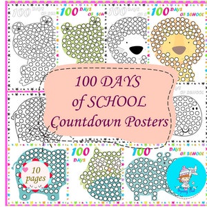 100 Days of School Countdown Posters - Etsy
