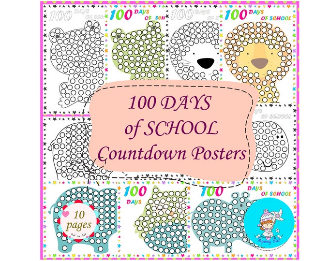 100 Days of School Printable Tracker, 100th Day of School Countdown ...