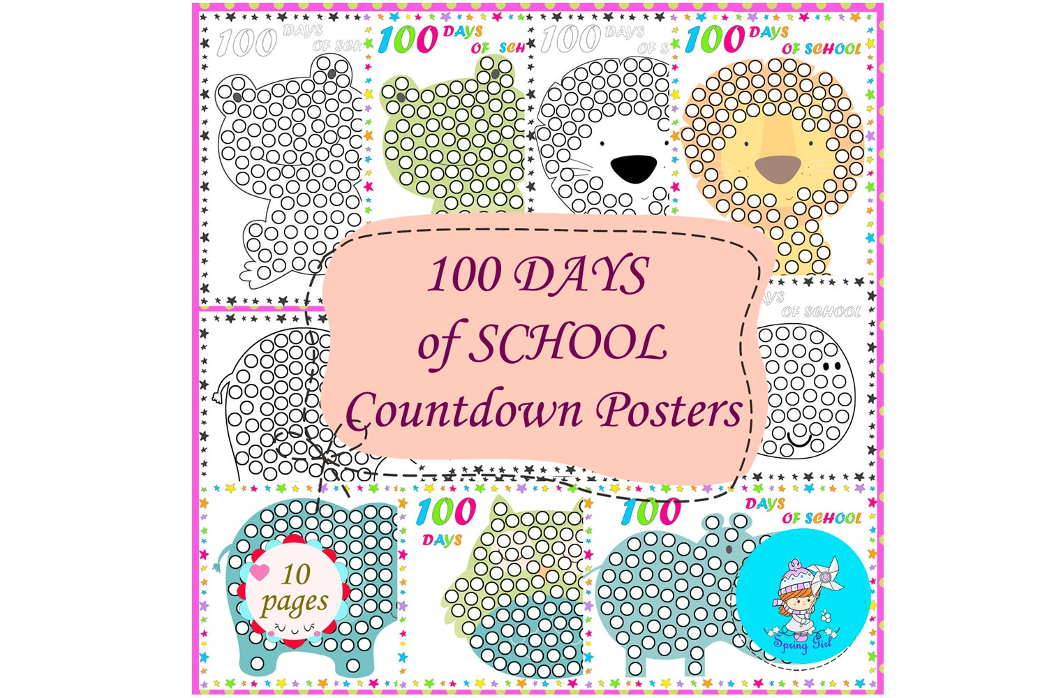 100 Days of School Countdown Posters - Etsy