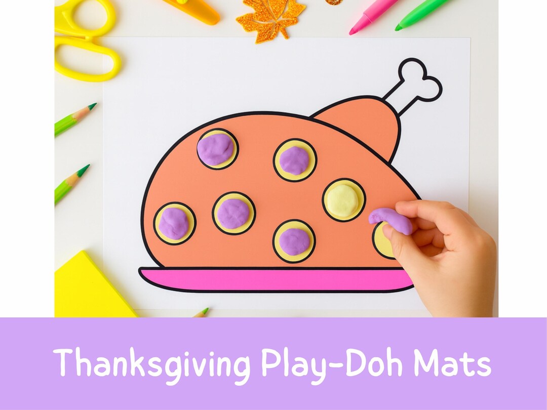Thanksgiving Play Dough Mats | Fine Motor & Sensory Activity Printable ...