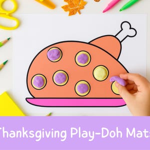Thanksgiving Play Dough Mats | Fine Motor & Sensory Activity Printable ...
