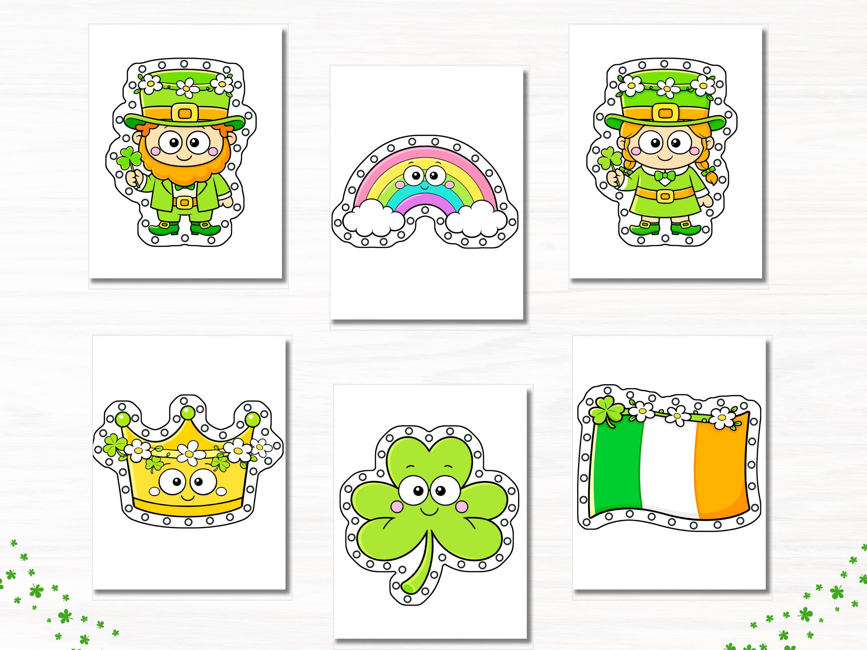 St Patrick Day Lacing Cards Printable | Fine Motor Skills | Preschool ...