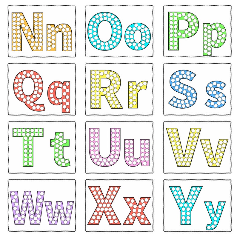 Alphabet Do a Dot Pages, ABC, Dot Markers Sheets, Do-a-dot Painting ...