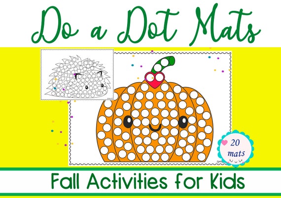 Do A Dot Fall Mats Worksheets Dot Markers Worksheets | Etsy