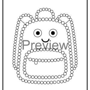 Q-tip Painting Worksheets | Back to School Dot Art for Preschool ...