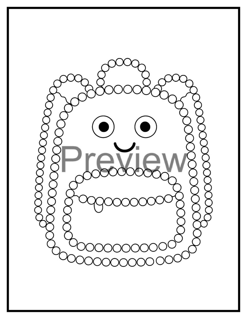 Q-tip Painting Worksheets | Back to School Dot Art for Preschool ...