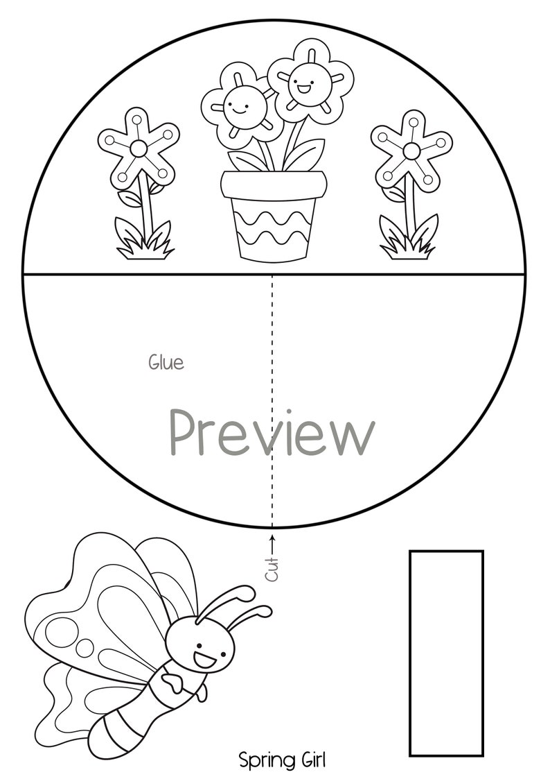 Paper Craft for Kids | Printable Spring DIY | Bugs Paper Craft ...