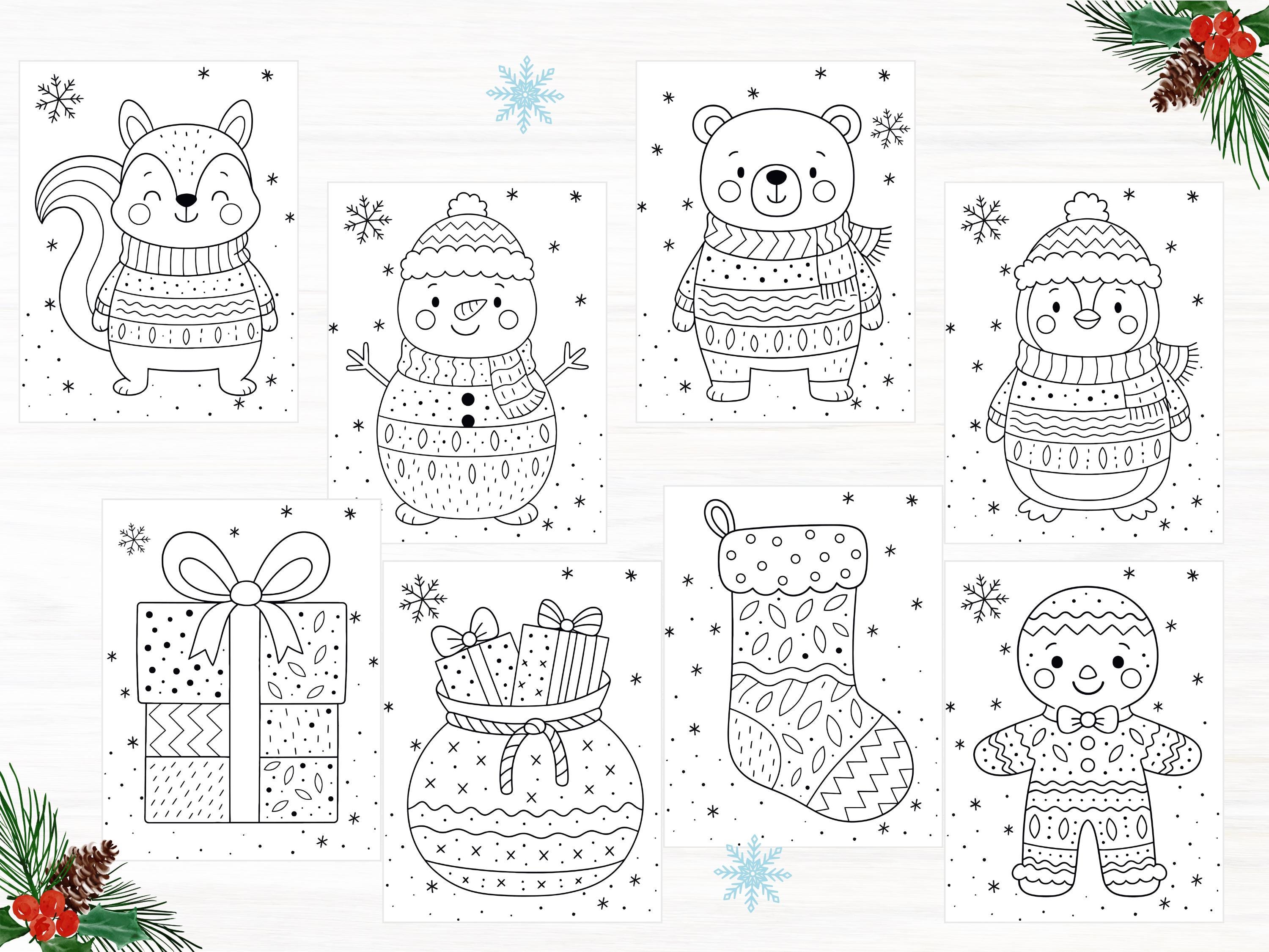 Christmas Coloring Pages | Winter Coloring Sheets | Kids Holiday ...