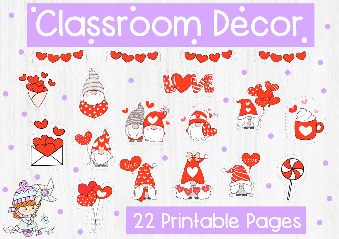 Valentine's Day Gnome Bulletin Board | | Valentine's Day Classroom ...