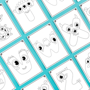 Monster Alphabet Coloring Pages | ABC Coloring Sheets | Printable ...