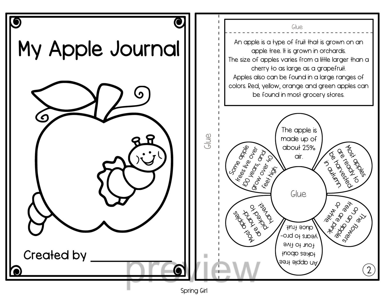 Apple Life Cycle Mini Book | Apple Day Lesson Unit | Apple Unit Study ...