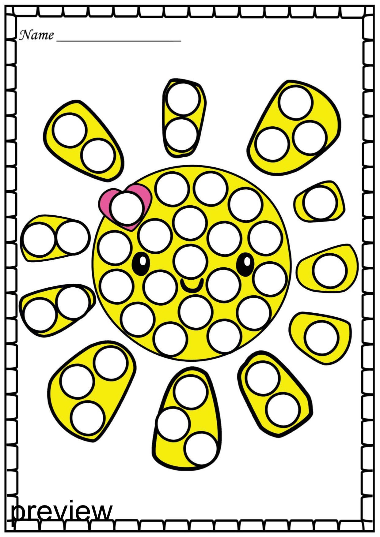 Dot Markers Summer Worksheets | Do a Dot Printables Mats for Toddlers ...