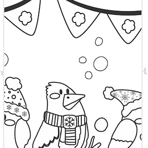 Christmas Winter Extra Large Giant Children's Poster Kids Colour Pages ...