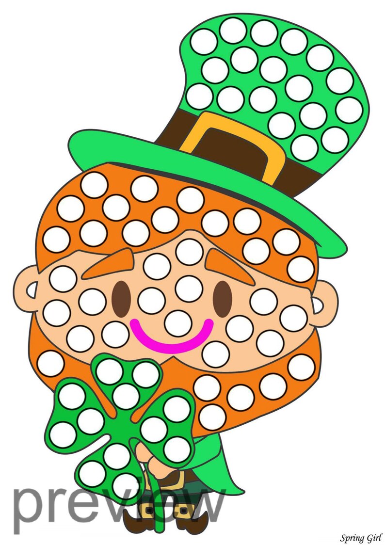 St. Patrick's Day Dot Marker Pages for Preschool and Kindergarten ...