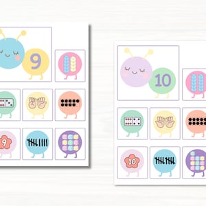 Printable Number Matching Activity | Numbers 1-10 Spring Cards ...