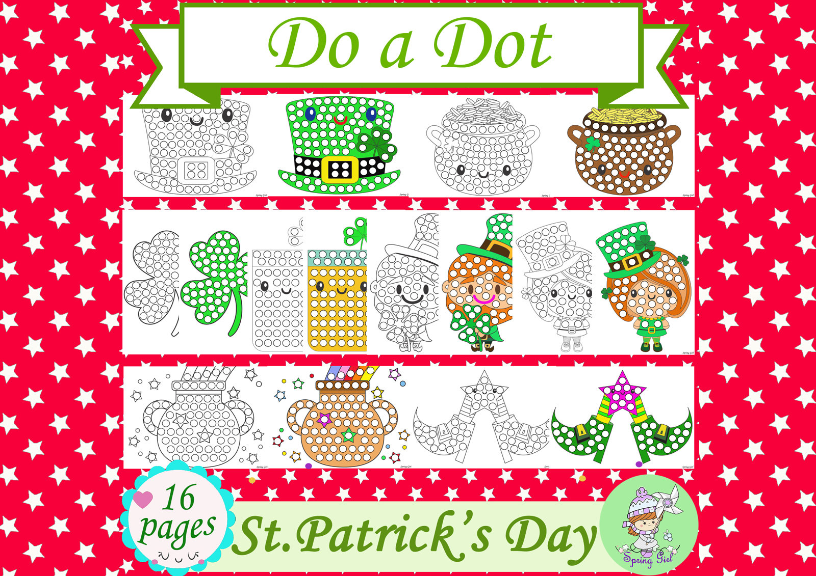 St. Patrick's Day Dot Marker Pages for Preschool and Kindergarten ...