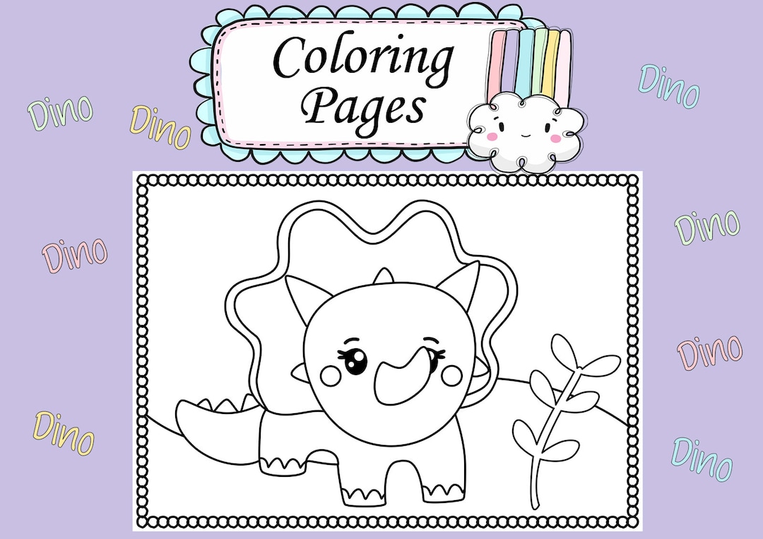 Dinosaur Coloring Book | Printable Coloring Pages for Kids | Dino Party ...