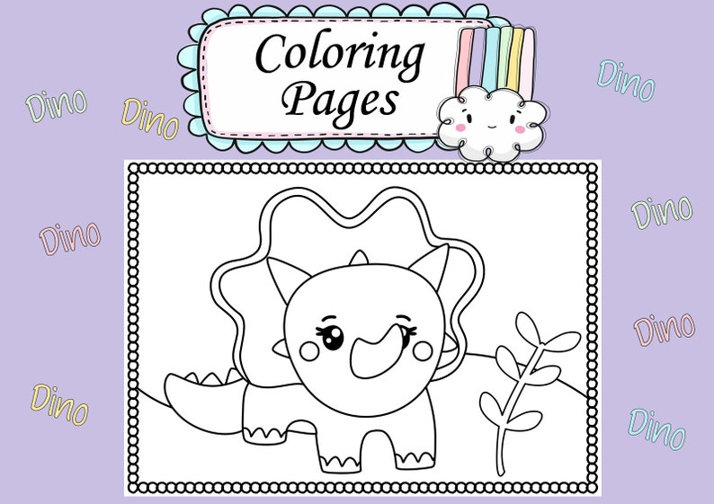 Dinosaur Coloring Book | Printable Coloring Pages for Kids | Dino Party ...