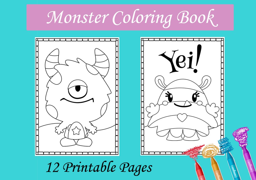 Monster Coloring Pages for Kids | Printable Kids Activity Book ...