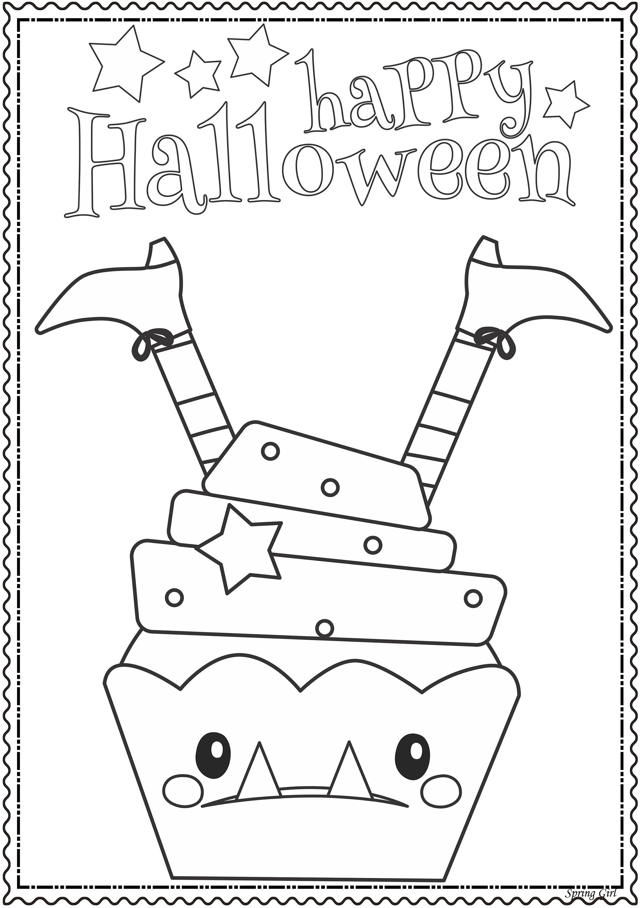 Halloween Coloring Pages - Etsy